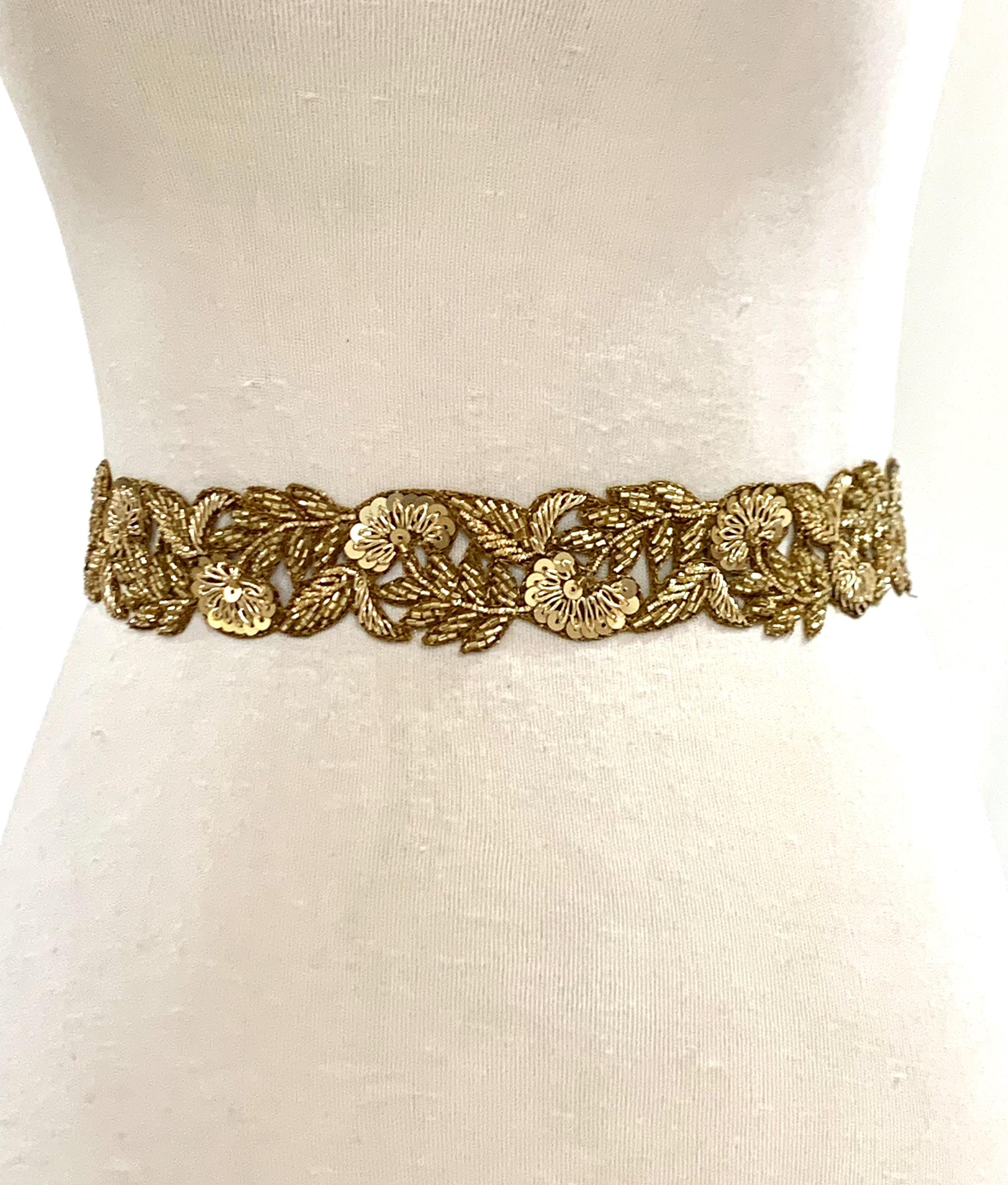 Antique Golden Trim, 2 Tone Golden Trim, Hand Embroidered Trim, Formal ...