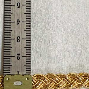 2 Yards of Golden Handmade Trim, Braided Trim, Bridal Trim, Formal Wear ...