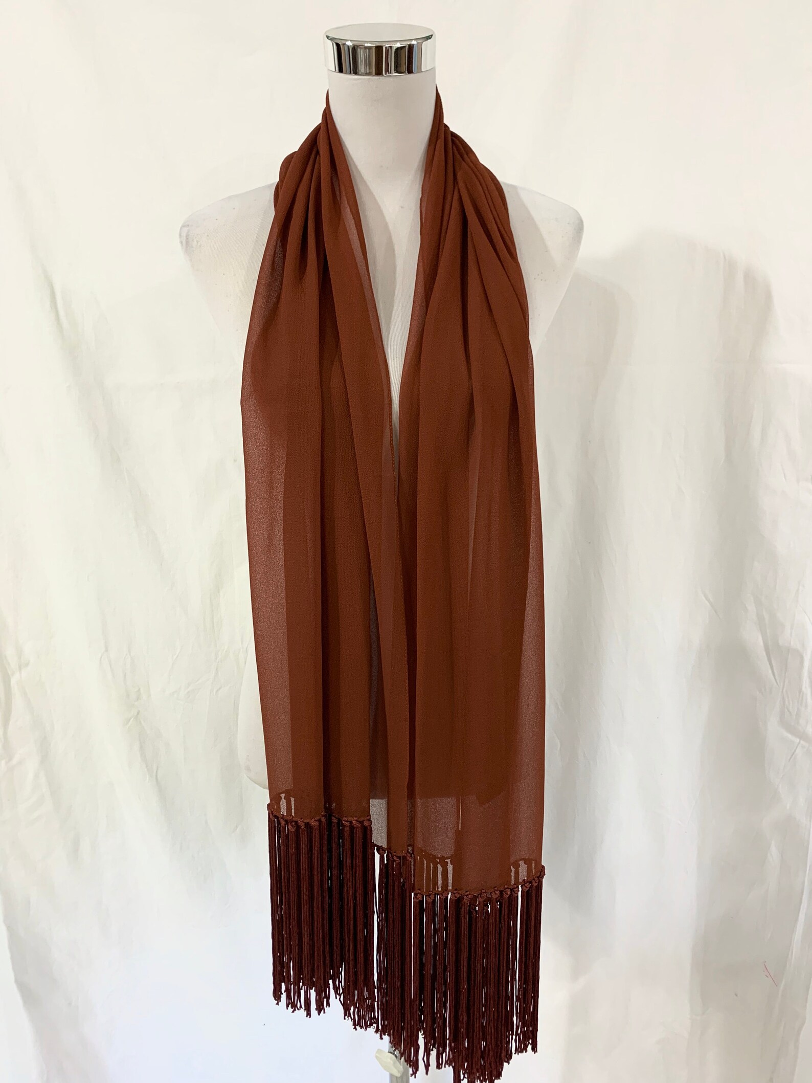 Plain Brown shawl Basic Chocolate brown evening wear shawl | Etsy