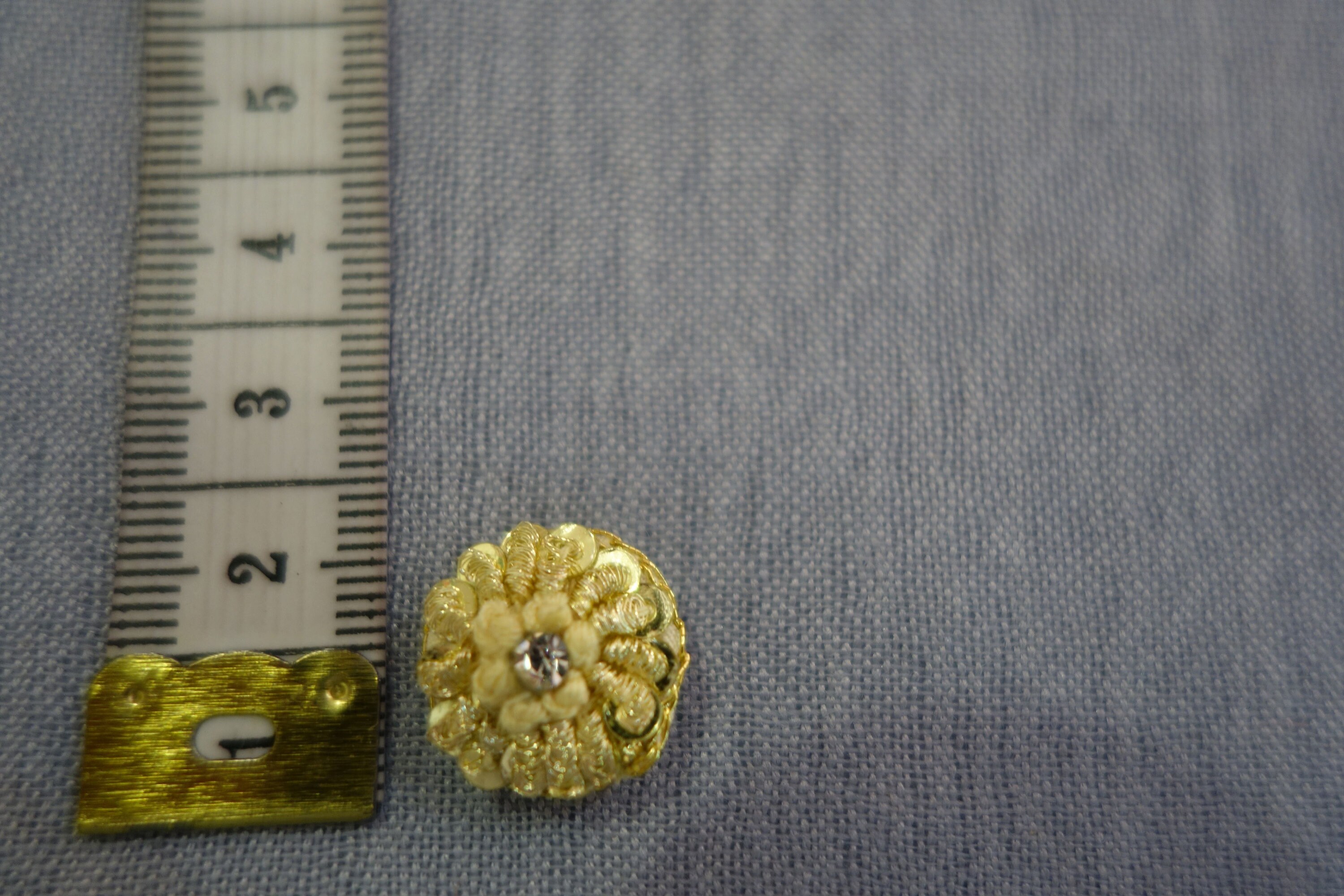 Crystal Buttons Golden Metallic Buttons With Silken Thread - Etsy Australia