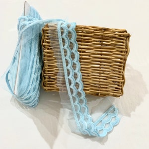 Blue Beaded Trim, Light Blue Embroidered Trim, Border Trim, Fashion ...