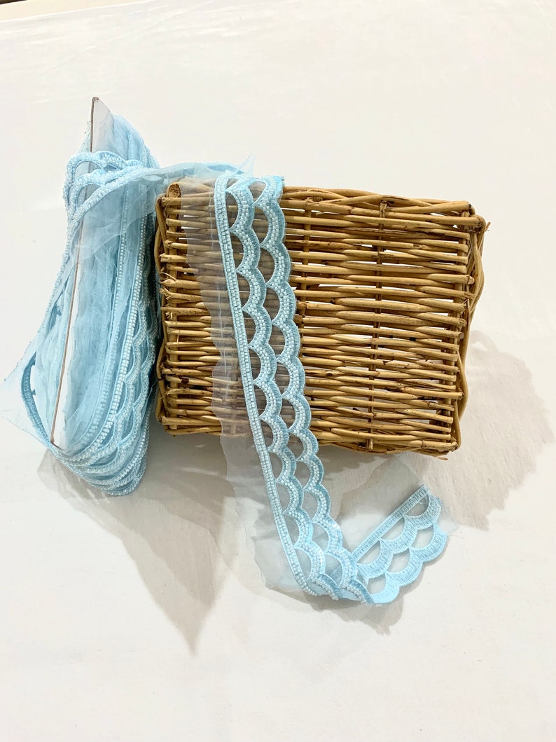 Blue Beaded Trim, Light Blue Embroidered Trim, Border Trim, Fashion ...