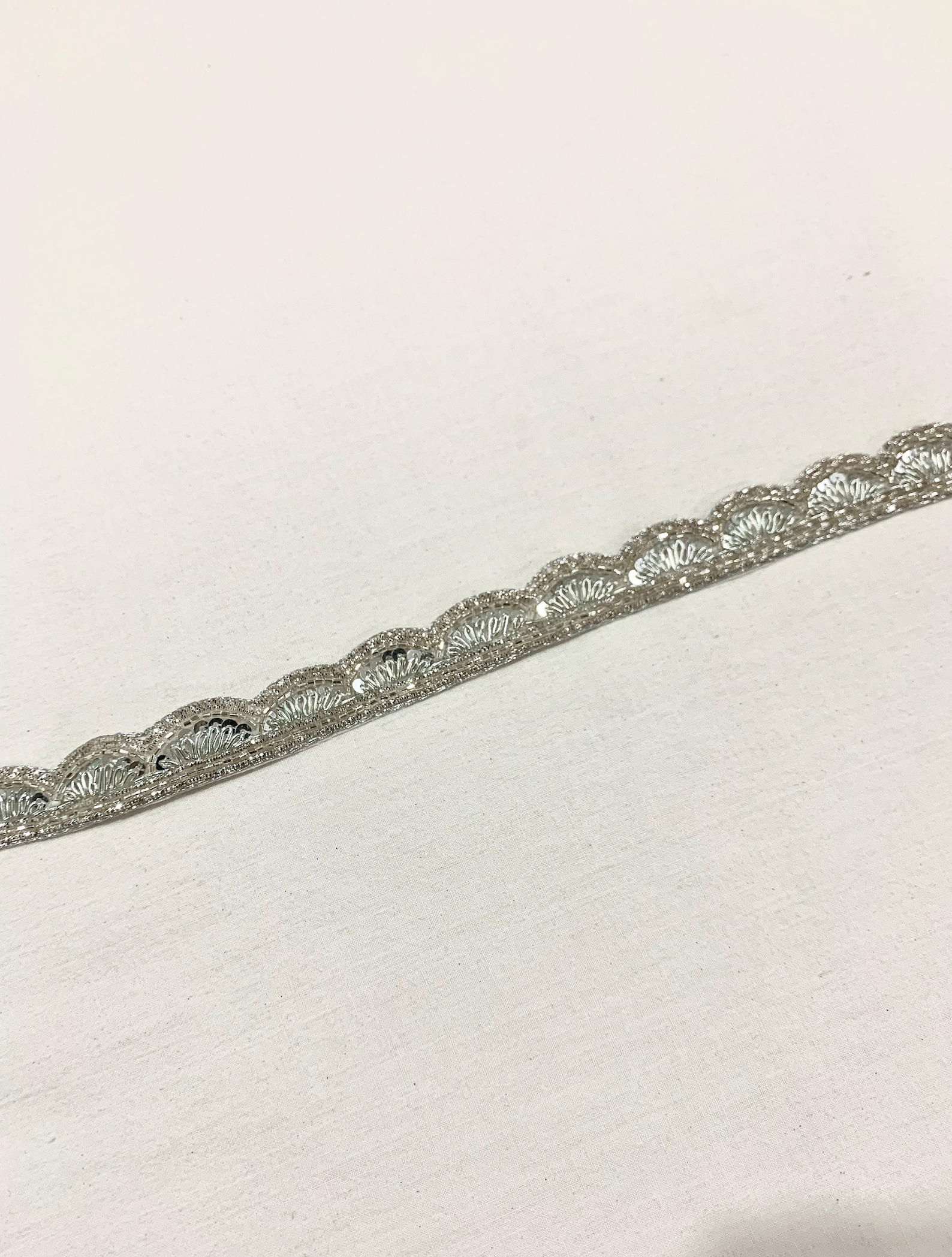 Silver Beaded Trim Silver Hand Embroidered Trim Bridal Trim - Etsy ...