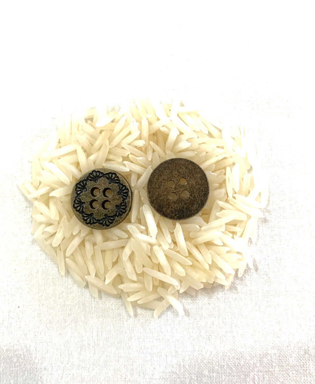 Bronze Button, Floral Engraved Antique Buttons, Set of 9 Classic ...