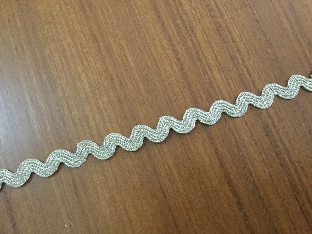 Golden Trim Gold Ribbon Trim Golden Wave Rick Rack Ribbon - Etsy