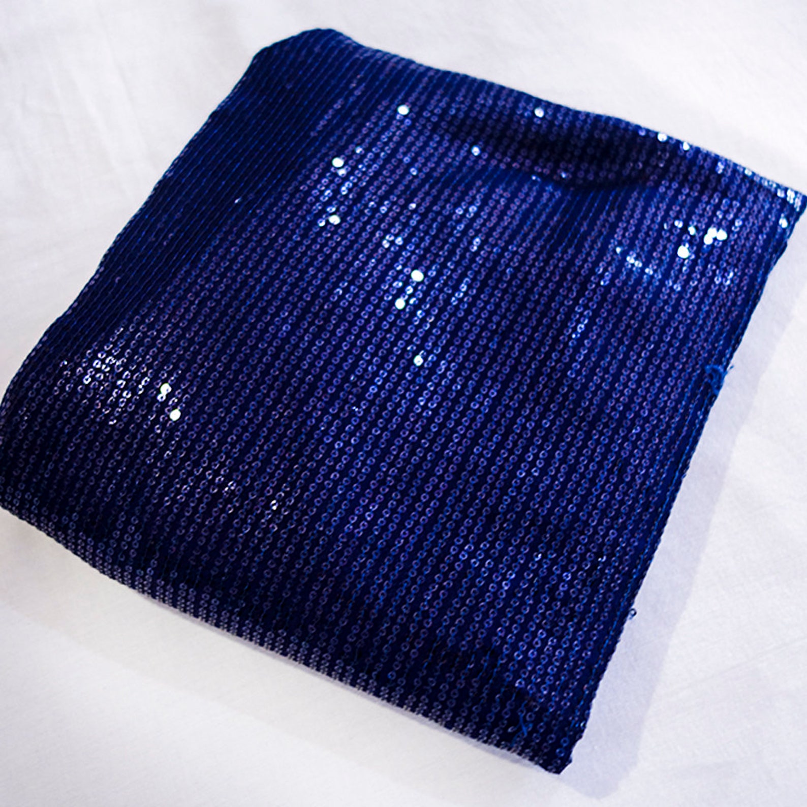 Sequin Fabric Navy Blue Fabric Georgette Fabric - Etsy