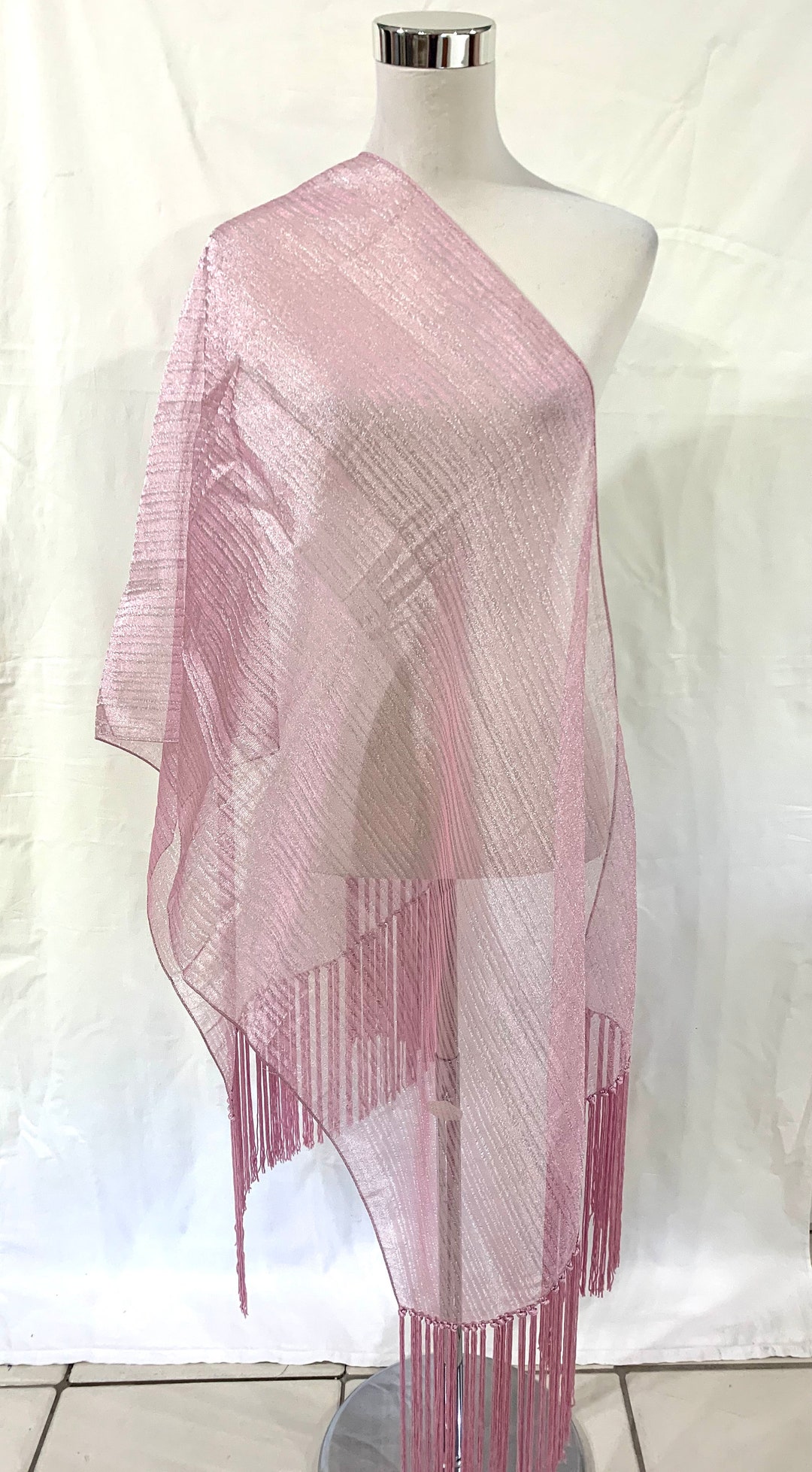 Pink Party Shawl, Soft Pink Evening Wear Shawl,polyester Organza Shawl ...