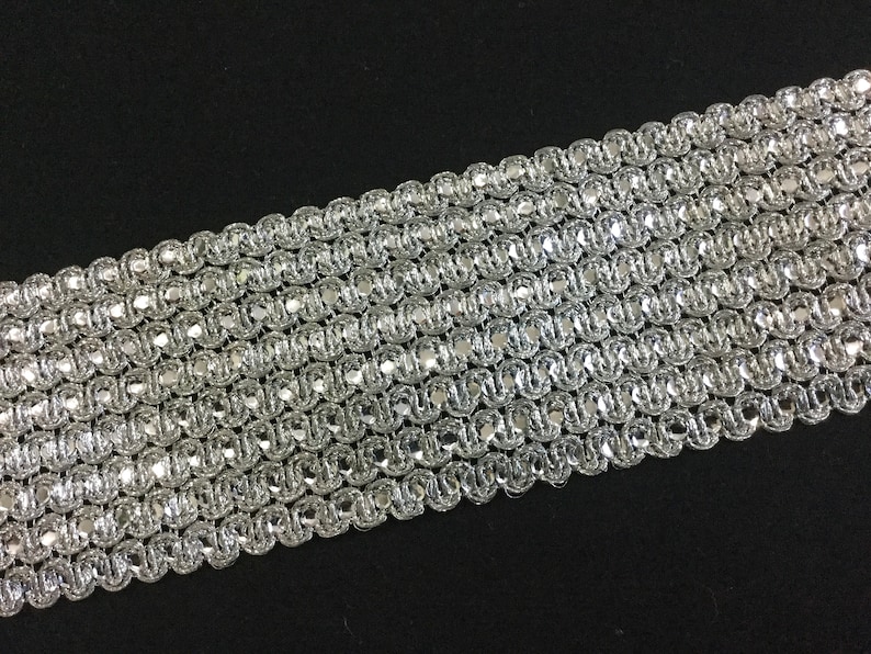 Silver Trim Vibrant Silver Trim Silver Chained Trim - Etsy