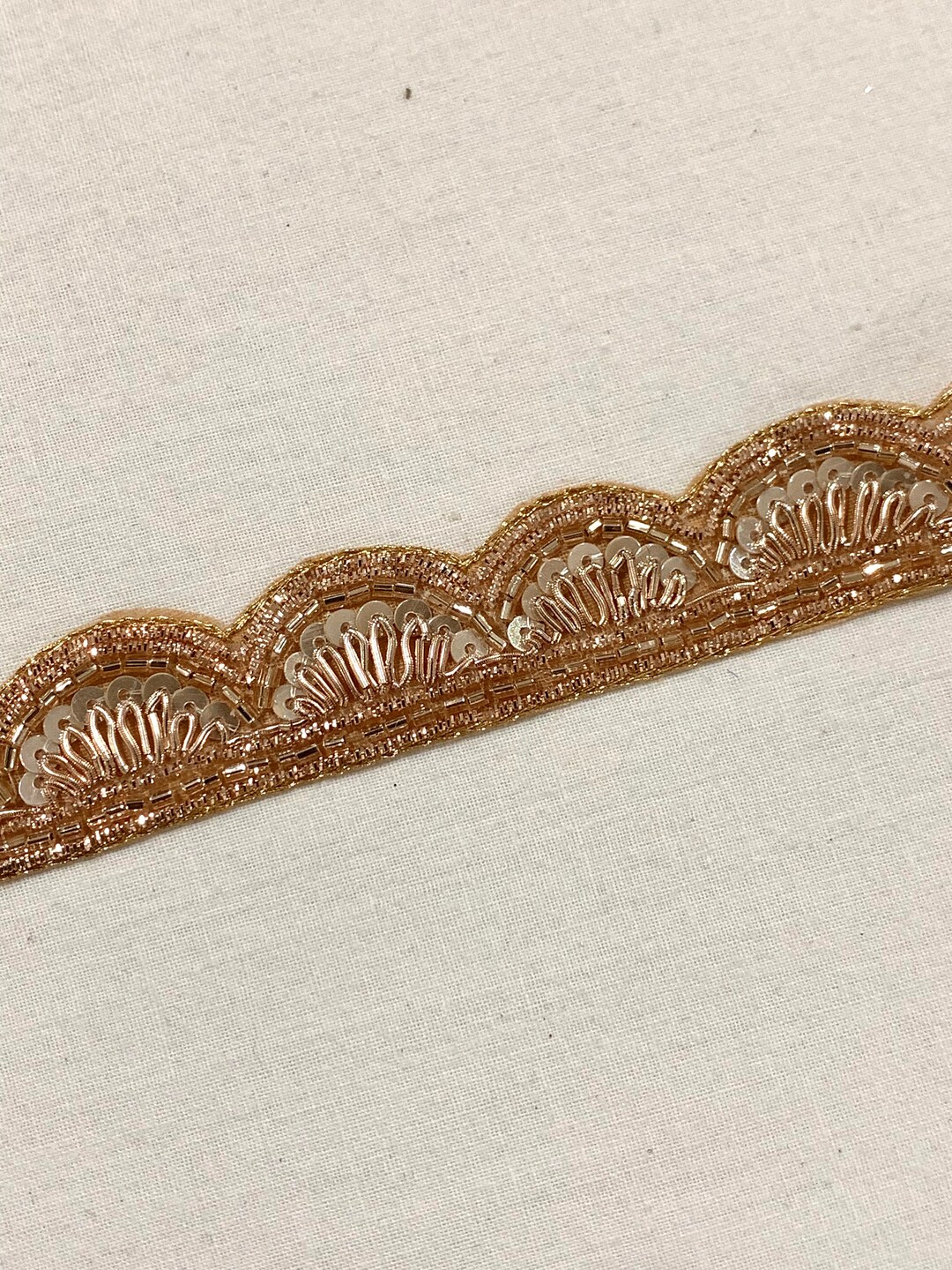 Pink Gold Trim, Hand Embroidered Trim, Home Decoration Trim, Fashion ...