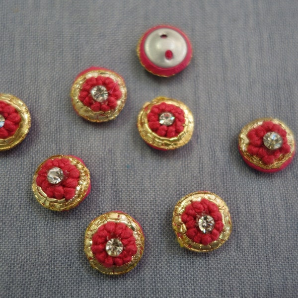 Pink Crystal Buttons - Etsy