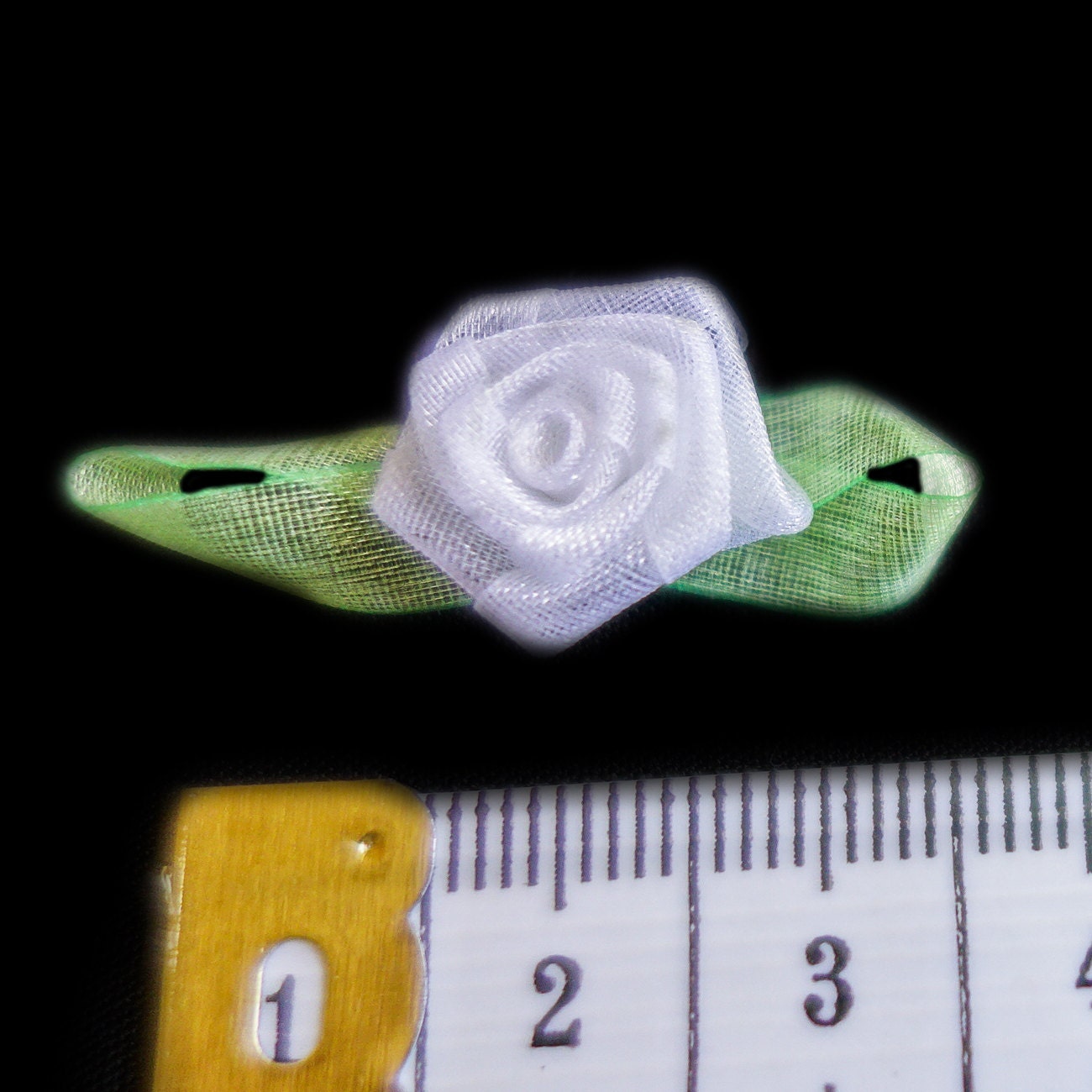 Miniature Sheer White Coiled Ribbon Rose Buds | Etsy