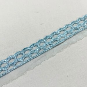 Blue Beaded Trim, Light Blue Embroidered Trim, Border Trim, Fashion ...
