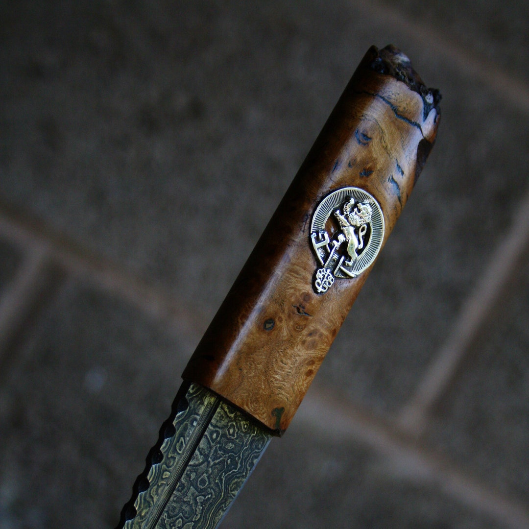 Escudo del clan de olmo escocés Sgian Dubh en acero inoxidable de ...