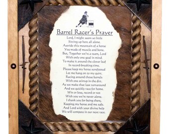 Pine Framed Barrel Racer's Prayer | Etsy