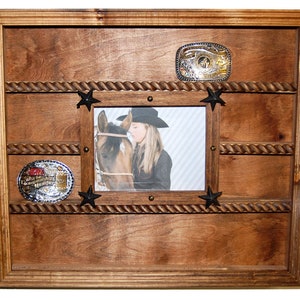 Belt Buckle Display Case With 8x10 Picture Frame - Trophy Display Case ...