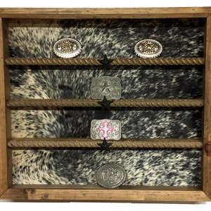Rustic Western Buckle Display Case – 20-buckle Rodeo Award Holder - Etsy