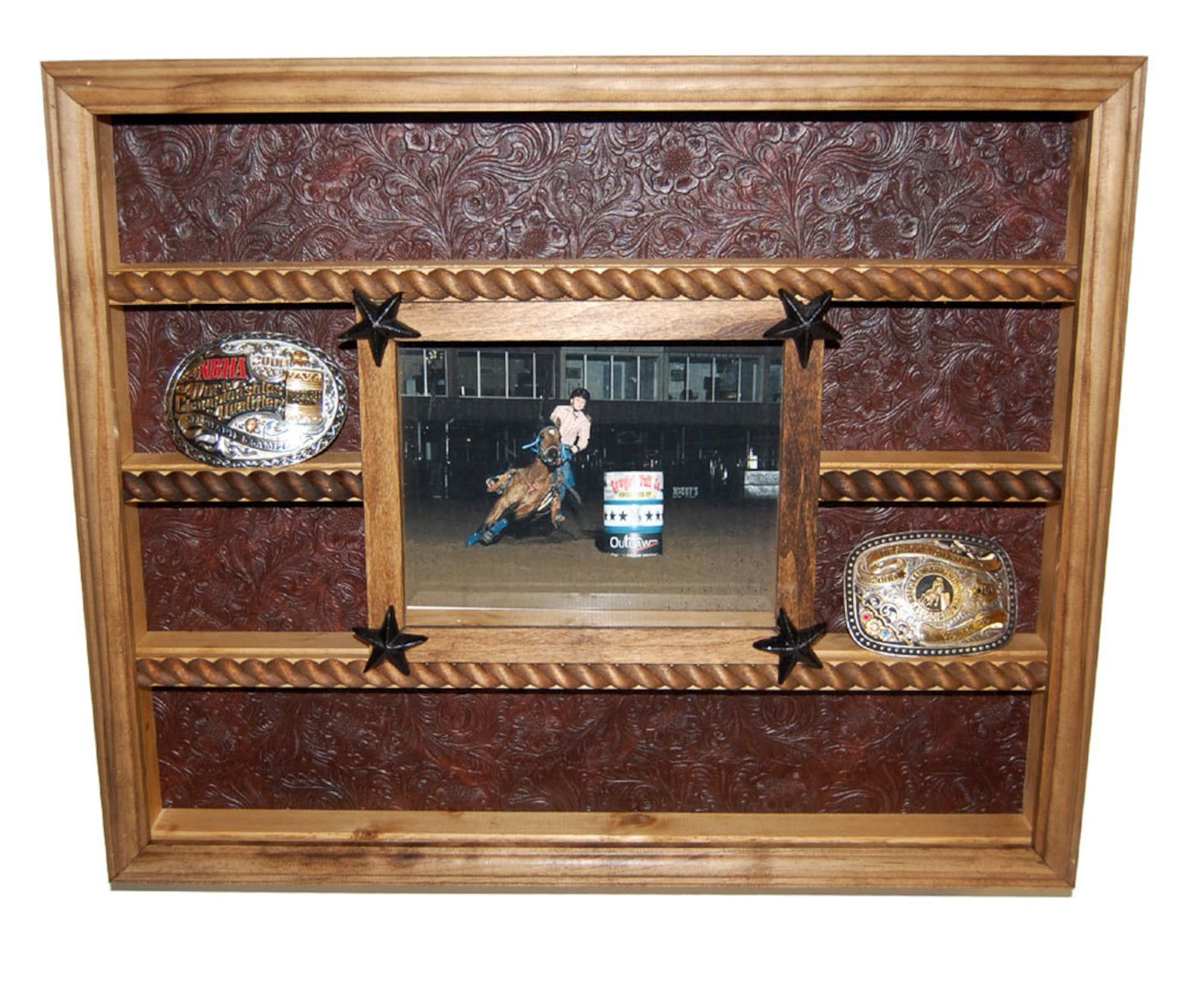 Belt Buckle Display Case With 8x10 Picture Frame Trophy - Etsy
