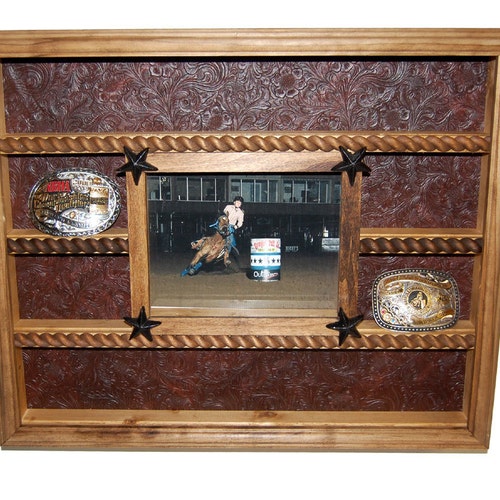 Belt Buckle Display Case With 8x10 Picture Frame Trophy - Etsy