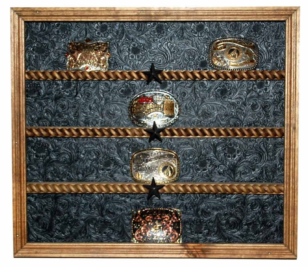 20 Buckle Rustic Western Buckle Display With Cowhide Backing. What ...