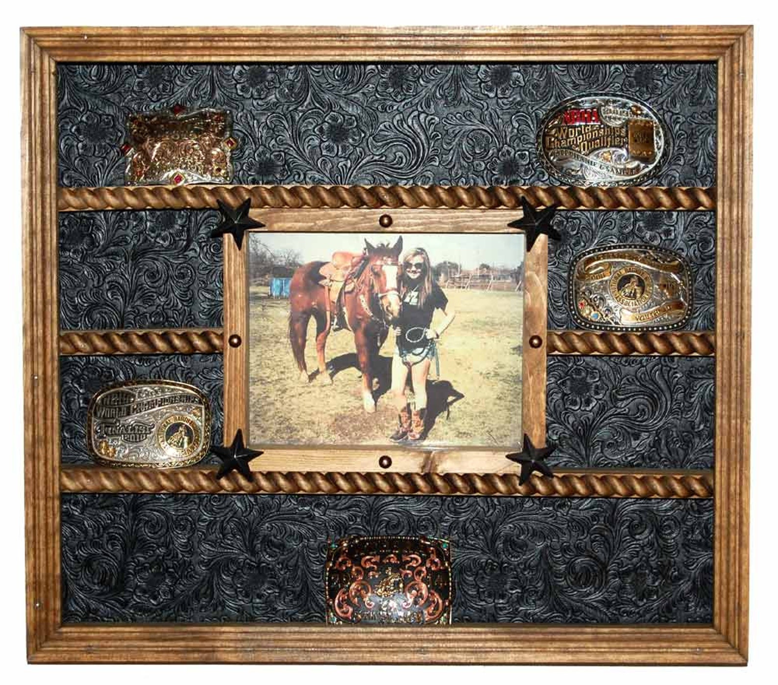 Belt Buckle Display Case With 8x10 Picture Frame Trophy - Etsy