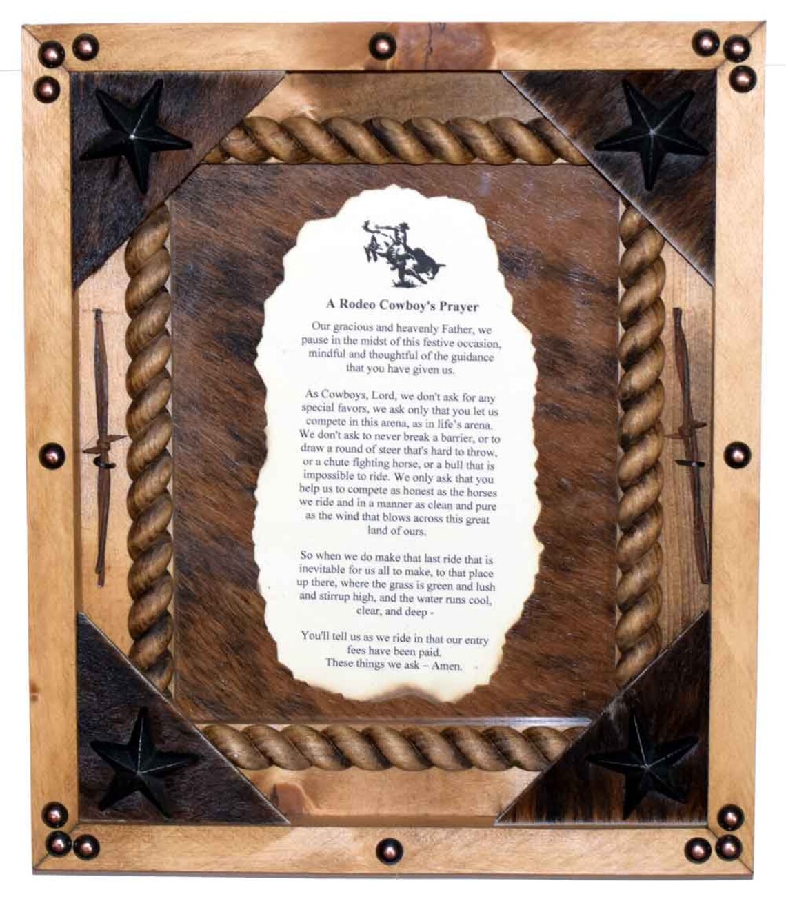 Pine Framed Rodeo Prayer - Etsy
