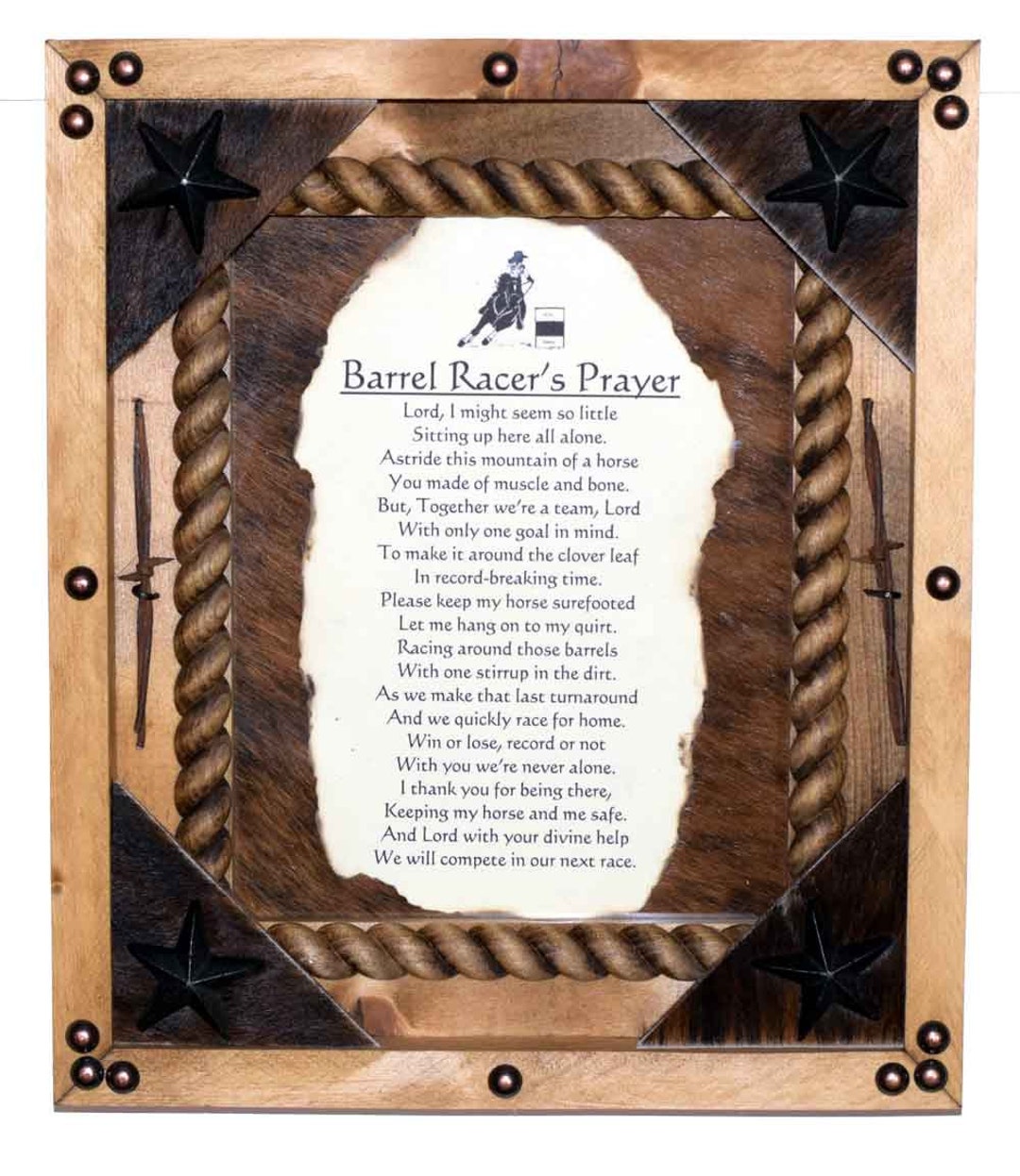 Pine Framed Barrel Racer's Prayer - Etsy