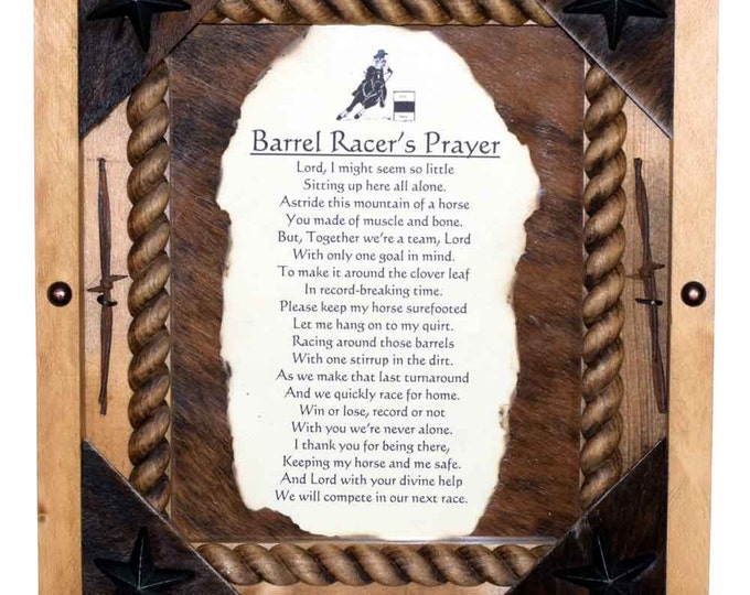 Pine Framed Barrel Racer's Prayer - Etsy