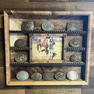 Belt Buckle Display Case With 8x10 Picture Frame - Trophy Display Case ...