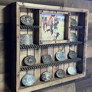 Belt Buckle Display Case With 8x10 Picture Frame - Trophy Display Case ...