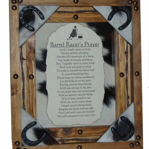 Pine Framed Barrel Racer's Prayer - Etsy
