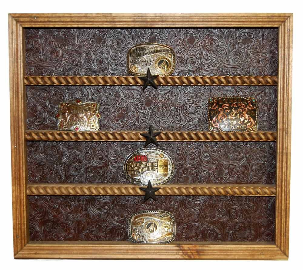 20 Buckle Rustic Western Buckle Display With Cowhide Backing. What ...