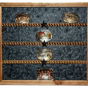 Rustic Western Buckle Display Case – 20-buckle Rodeo Award Holder - Etsy