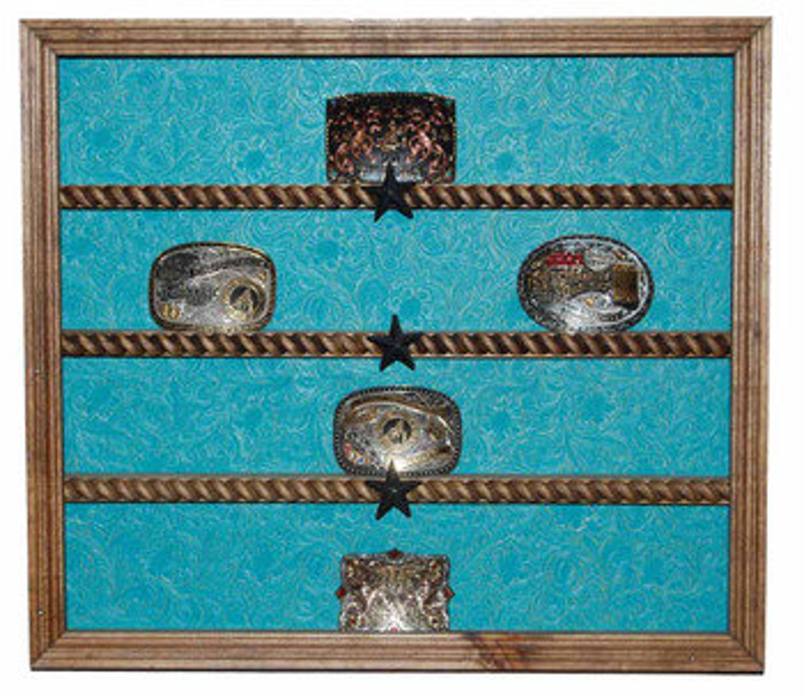 Rustic Western Buckle Display Case – 20-buckle Rodeo Award Holder - Etsy