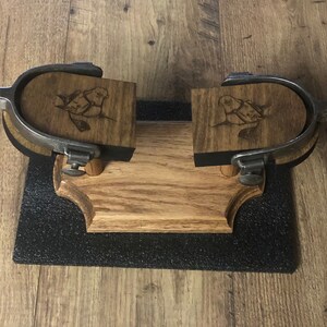ENGRAVED RED OAK Trophy Spur Display Stand - the Perfect Display Piece ...