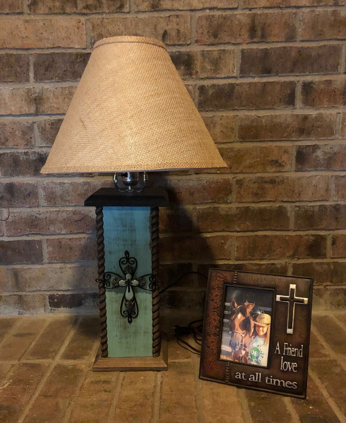 24 Rustic Western Table Lamp with USB Power Center. | Etsy