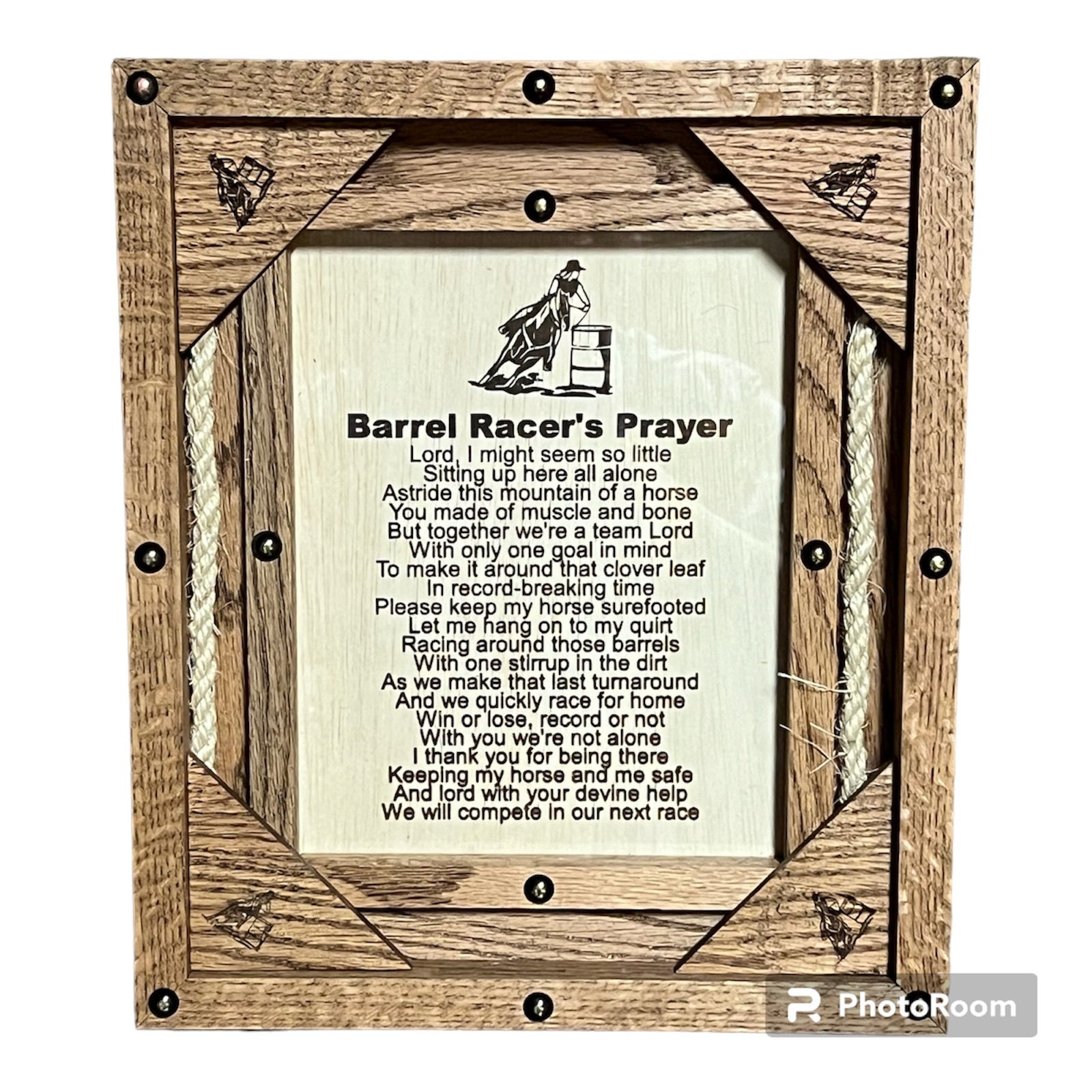 American OAK Framed Engraved Barrel Racer's Prayer - Etsy