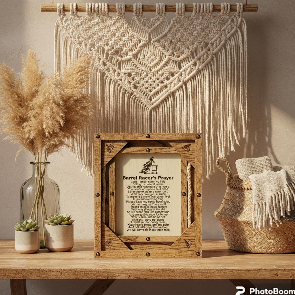 American OAK Framed Engraved Barrel Racer's Prayer - Etsy