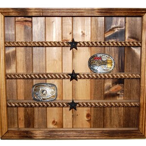 Rustic Western Buckle Display Case – 20-buckle Rodeo Award Holder - Etsy