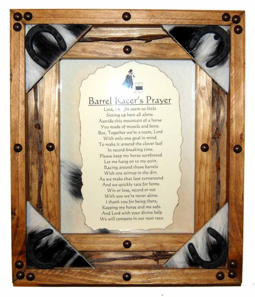 Pine Framed Barrel Racer's Prayer - Etsy