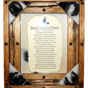Pine Framed Barrel Racer's Prayer - Etsy