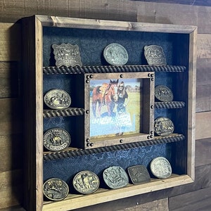 Belt Buckle Display Case With 8x10 Picture Frame - Trophy Display Case ...