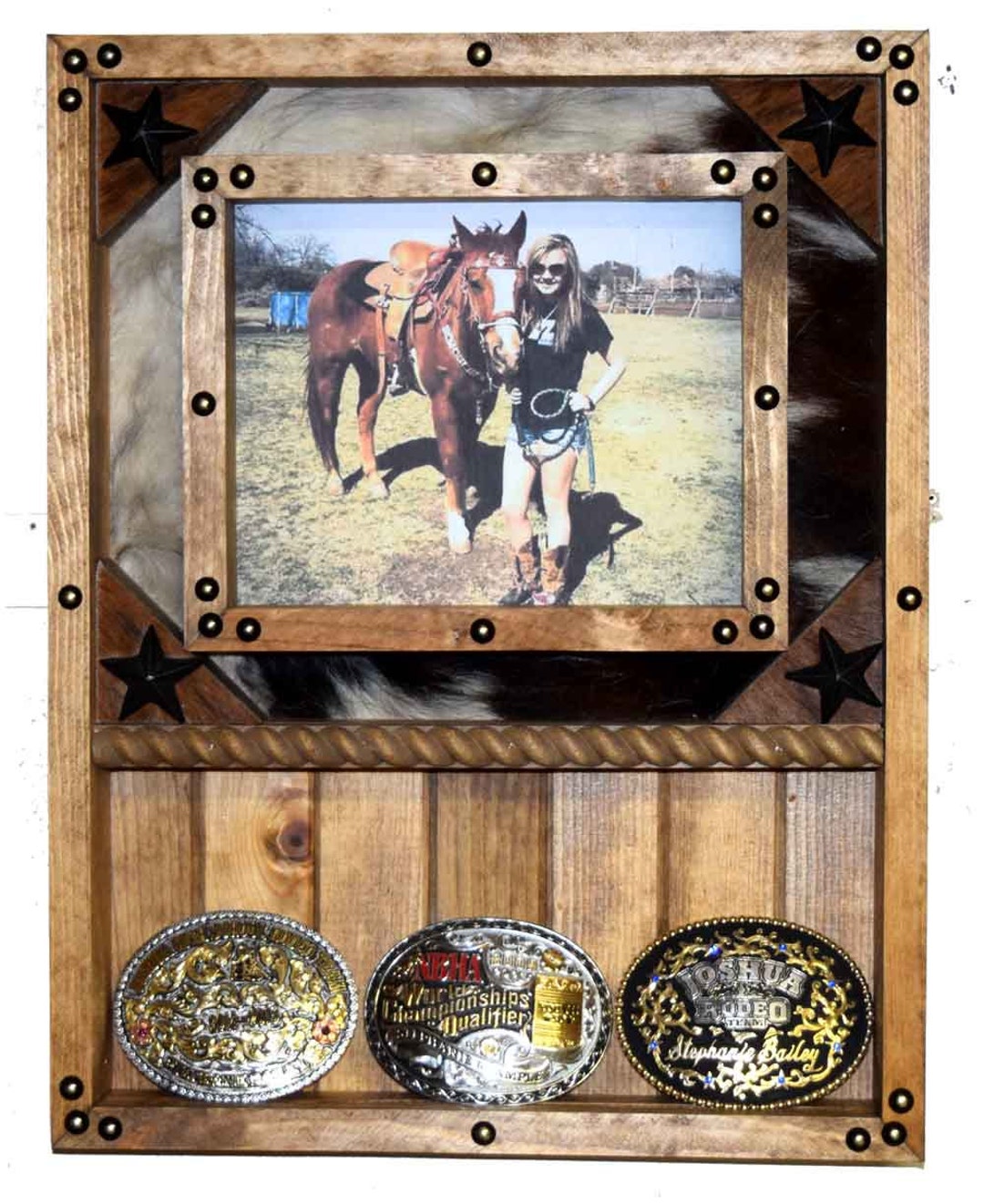 8x10 Pine Picture Frame With 3 Buckle Display Shelf. the Perfect ...