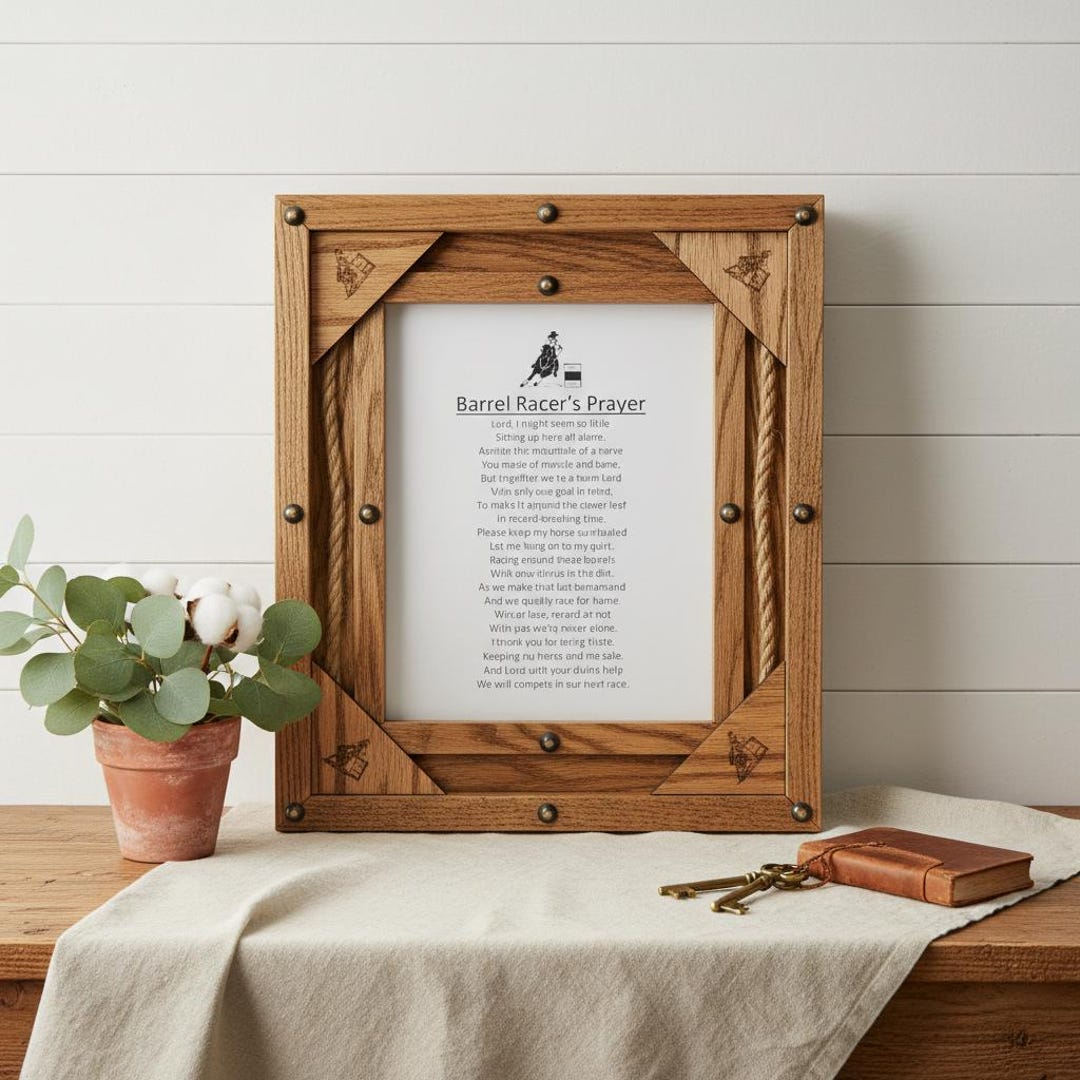 American OAK Framed Barrel Racer's Prayer - Etsy