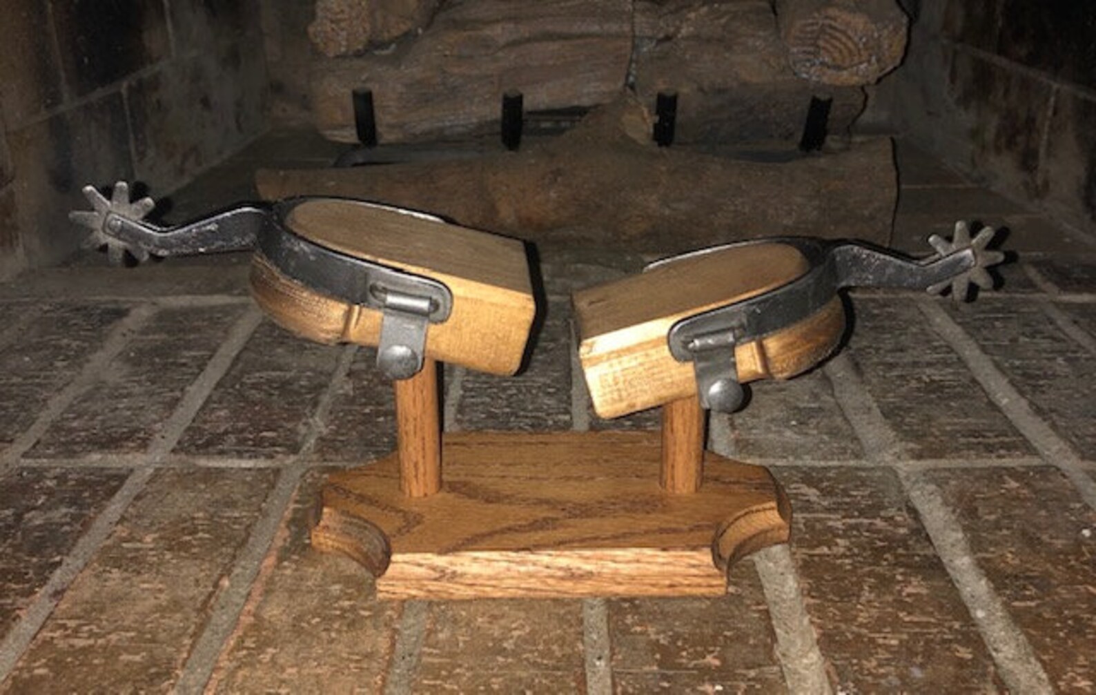 Solid Oak Base Trophy Spur Display Stand | Etsy