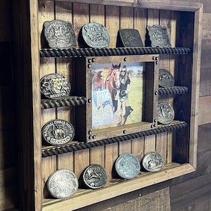 Belt Buckle Display Case With 8x10 Picture Frame - Trophy Display Case ...