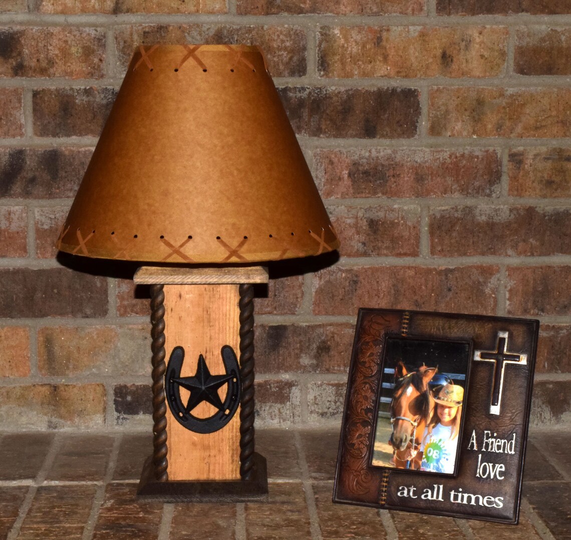 18 Rustic Western Table Lamps. Western Lamps Star & | Etsy