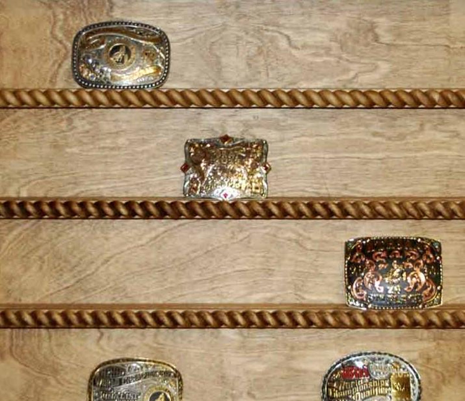 Handcrafted Rodeo Buckle Display Case – 14 Buckles, 8x10 Picture Frame ...