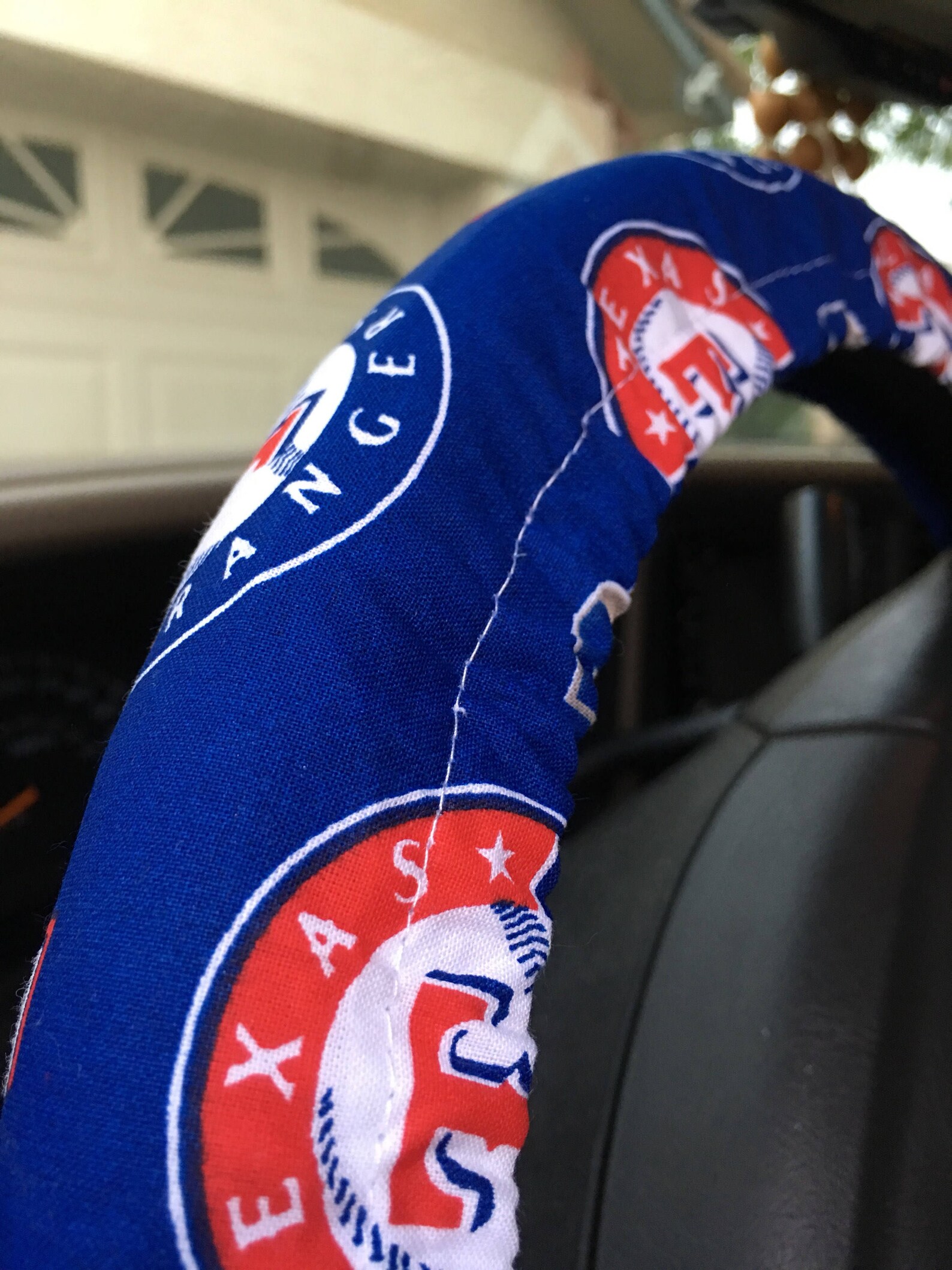 Steering Wheel Cover Texas Rangers Baseball MLB Red White Blue Texan ...