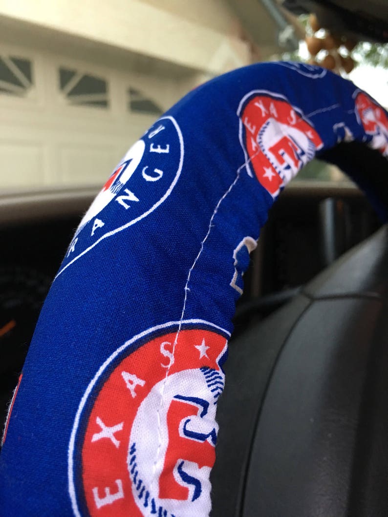 Steering Wheel Cover Texas Rangers Baseball MLB Red White Blue Texan ...