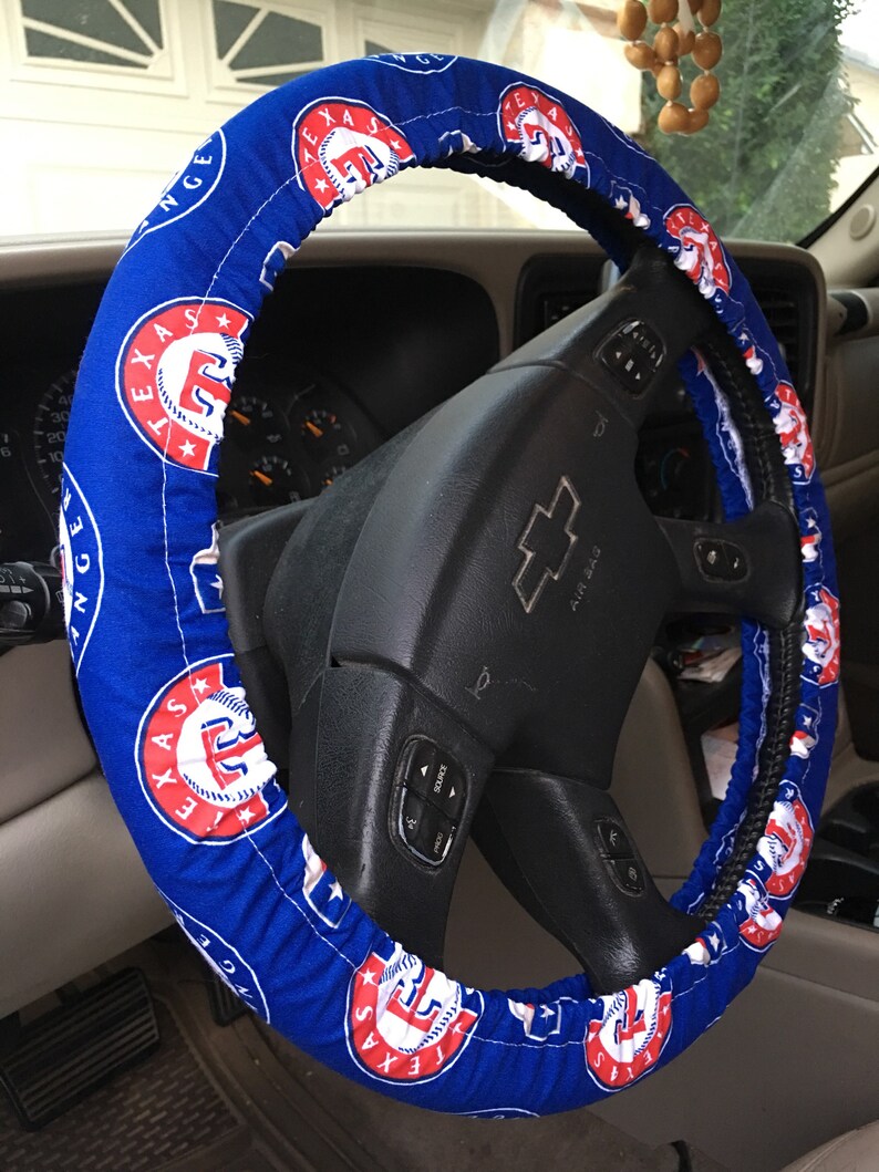Steering Wheel Cover Texas Rangers Baseball MLB Red White Blue Texan ...